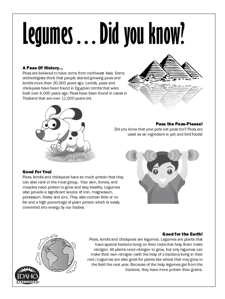 Fillable Online Legumes Worksheet Fax Email Print - pdfFiller