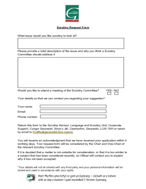 Fillable Online Scrutiny Request Form Fax Email Print - pdfFiller