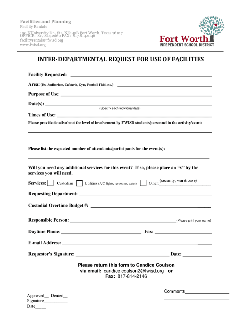 Fillable Online Facility Planning & Geographic Information System (GIS) ... Fax Email Print ...