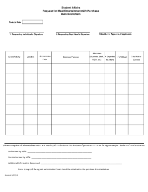 Fillable Online pre-approval-food-purchase-request-form. ... Fax Email ...