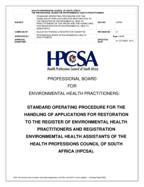 Fillable Online Get the free environmental health practitioner form Fax ...