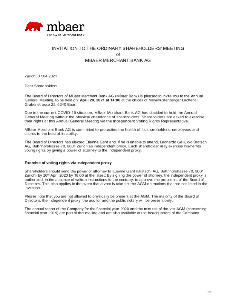 Fillable Online How to open a bank account in MBaer Merchant Bank AG ...