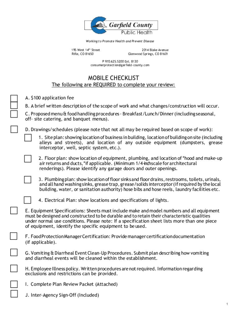 Fillable Online DRAFT GARCO Mobile Plan Review Packet Fax Email Print ...