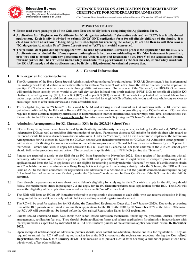 Fillable Online guidance notes on application for registration ...