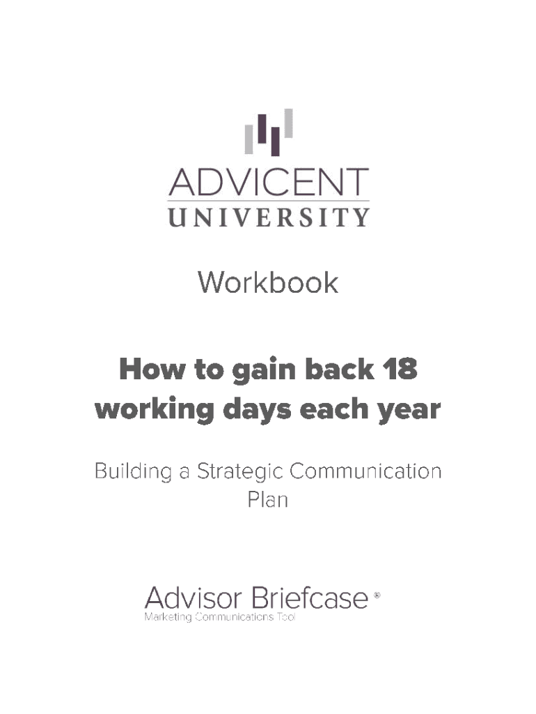 Fillable Online WORKBOOK A: CREATING A COMMUNICATIONS PLAN Fax Email ...