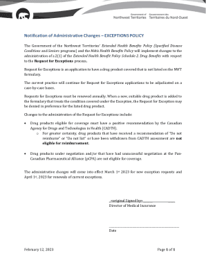 Fillable Online What's going on with the GNWT proposal to change health ...