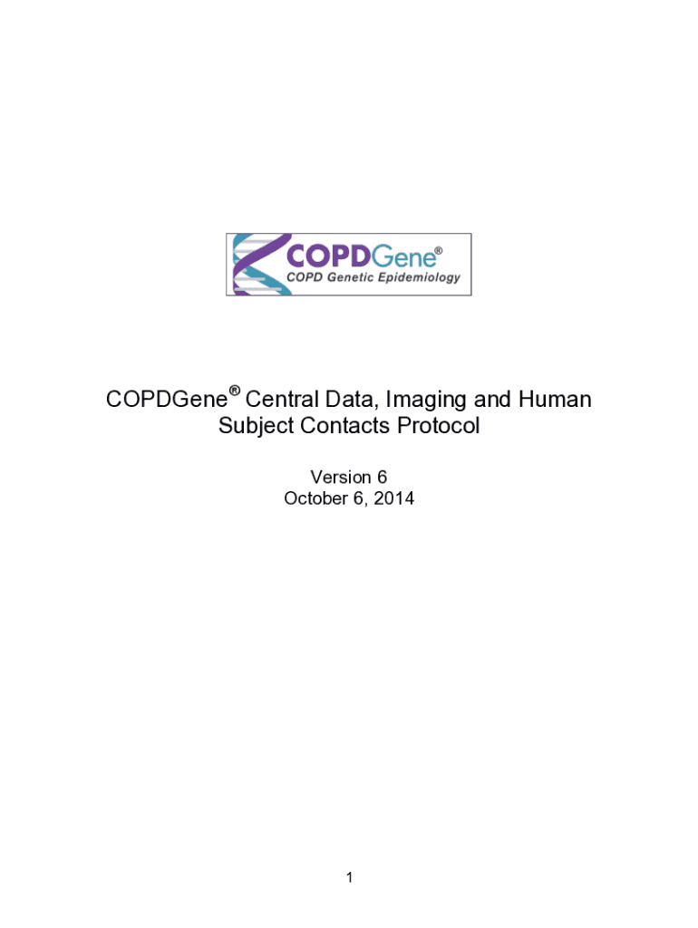 Fillable Online Genetic Epidemiology of COPD (COPDGene) Study Design ...