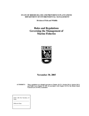 Fillable Online Rules and Regulations Governing the Management of ...