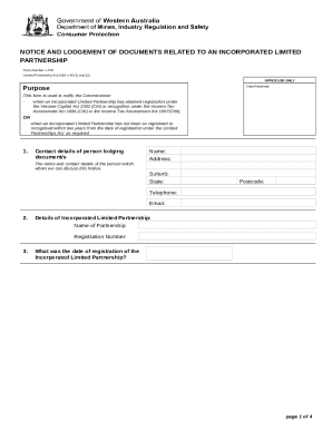 notice and lodgement of documents related to an ... Doc Template ...