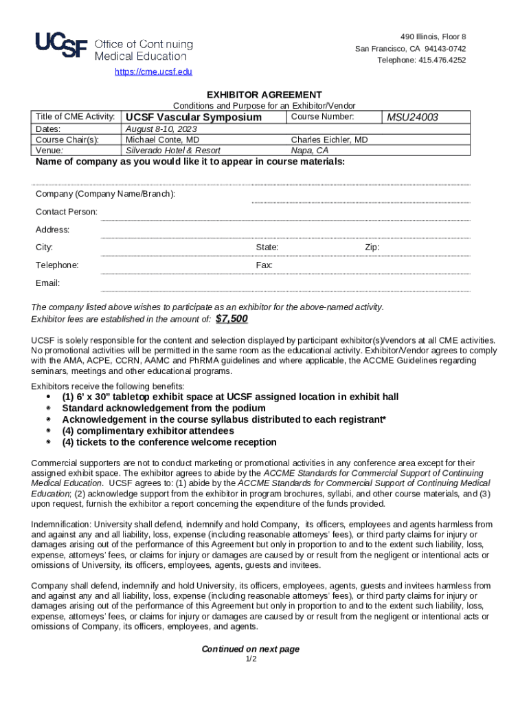 UCSF Vascular Symposium Doc Template | pdfFiller