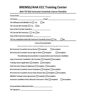 Fillable Online BLS Instructor Essentials Online Course Resources Fax ...