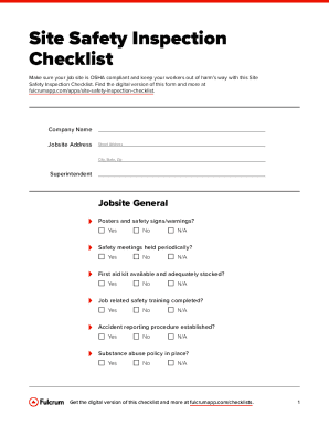 Fillable Online Boundary and Security Fence Inspection Checklist Fax ...