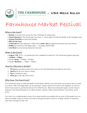 Fillable Online Farmhous Flea Form Fax Email Print - pdfFiller