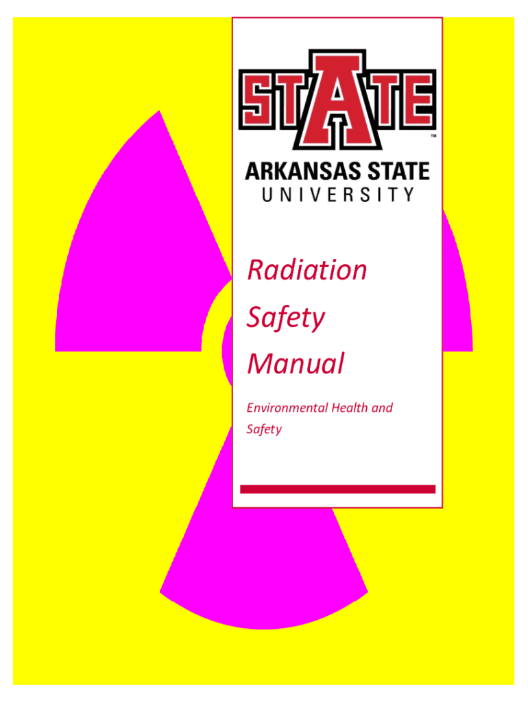 Fillable Online Radiation Safety Manual. Environmental Health and ...