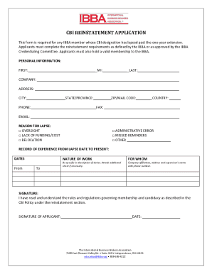 Fillable Online CBI Forms and Applications Fax Email Print - pdfFiller