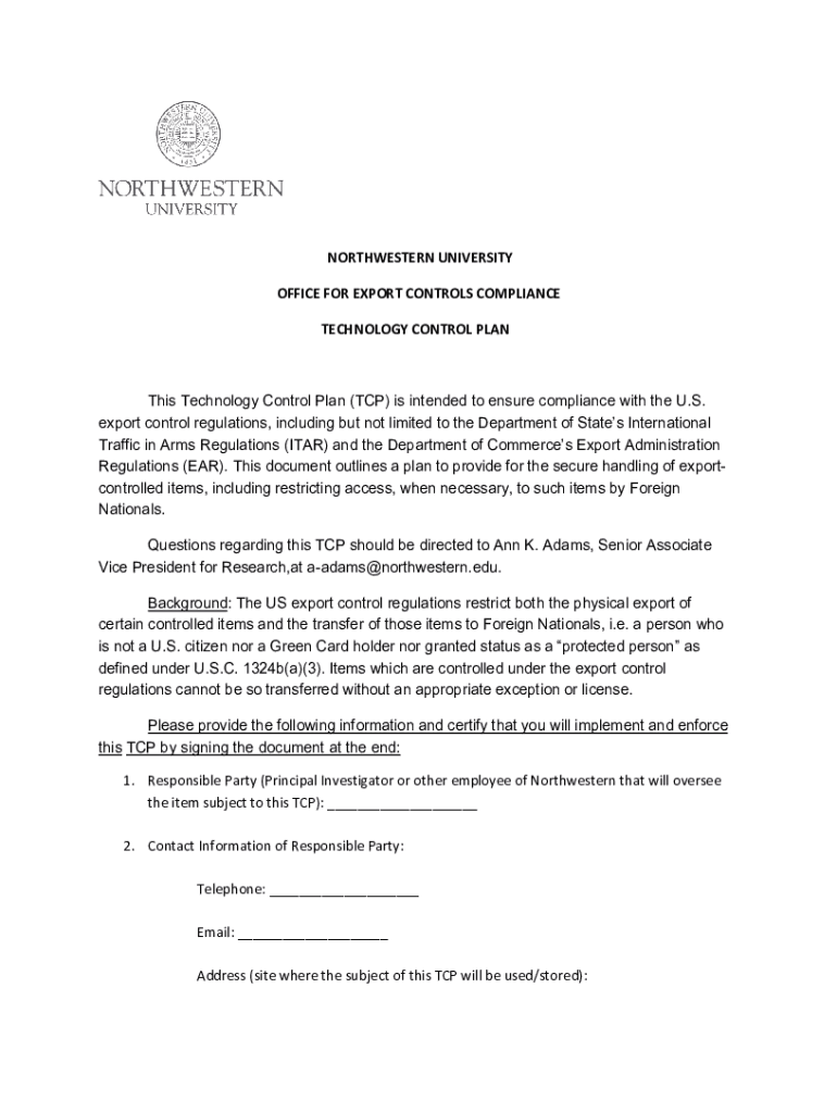 Fillable Online sample-technology-control-plan0321.pdf Fax Email Print ...