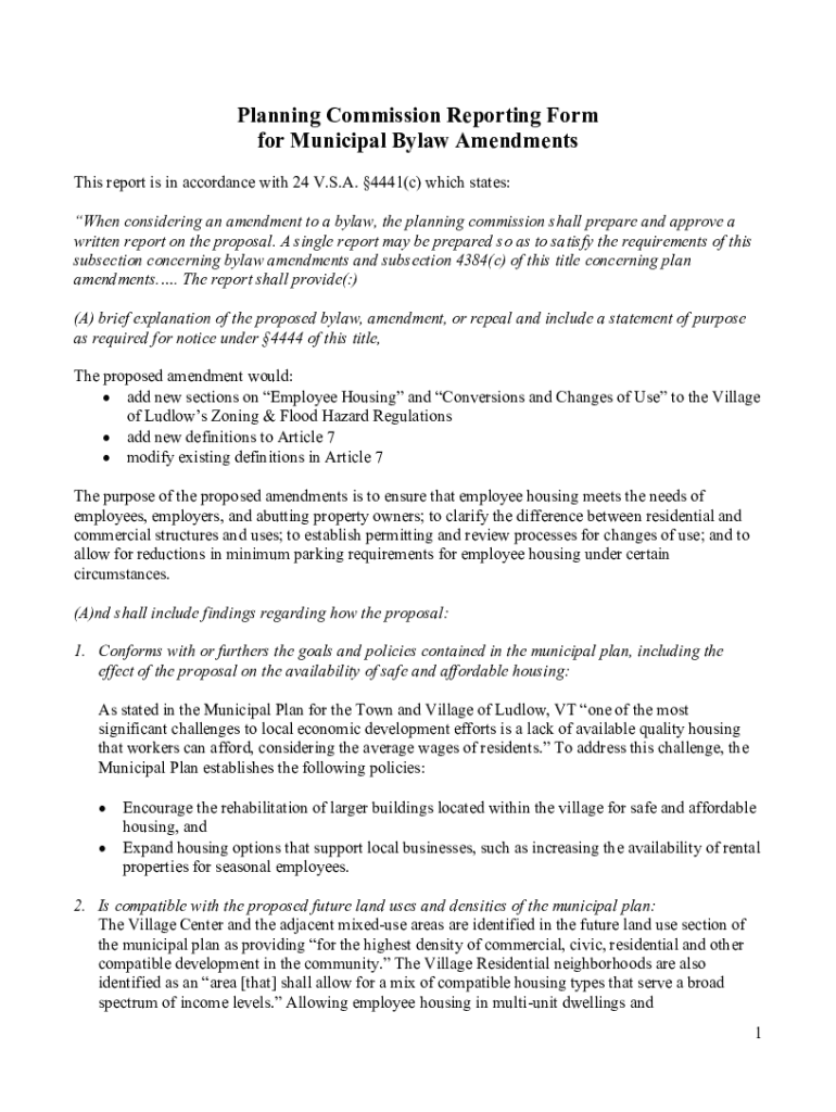 Fillable Online Planning Commission Reporting Form For Municipal Bylaw ...