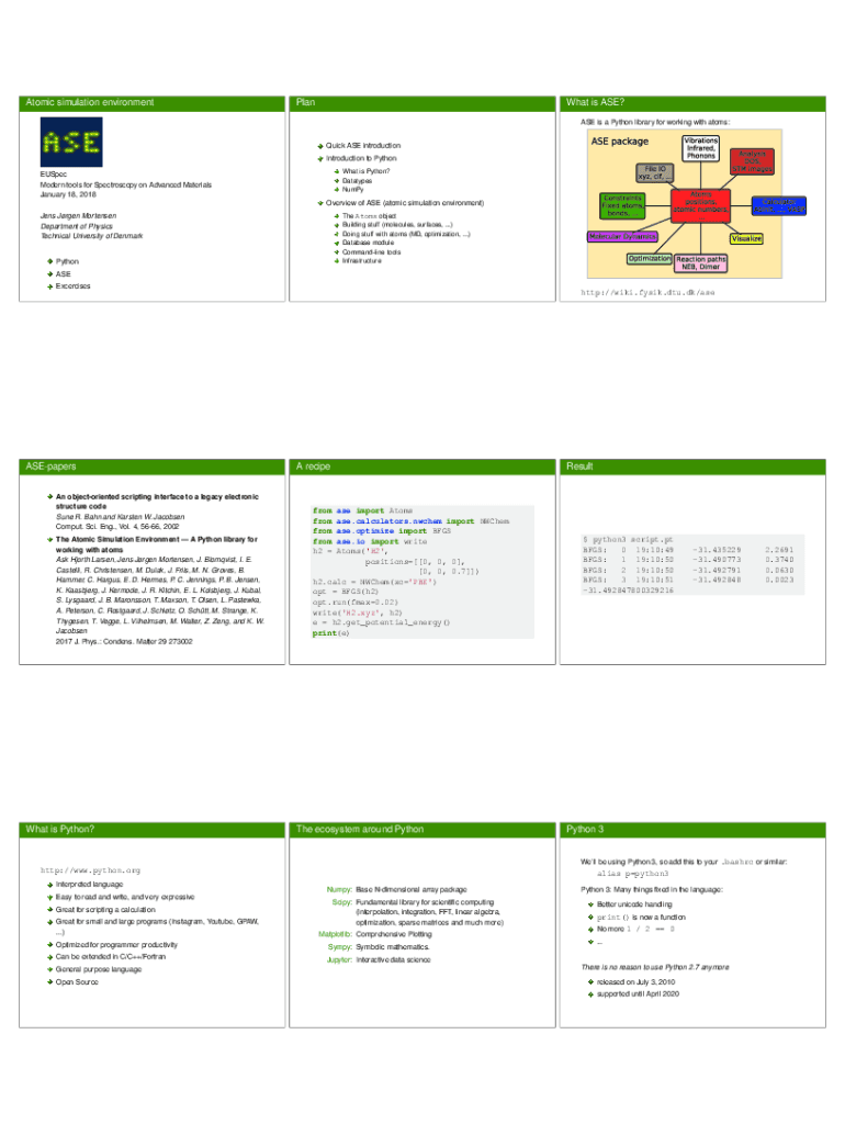 Fillable Online The Atomic Simulation Environment A Python Library For Fax Email Print 