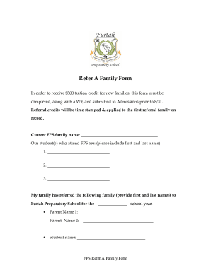 Fillable Online Refer A Family Form Fax Email Print - pdfFiller
