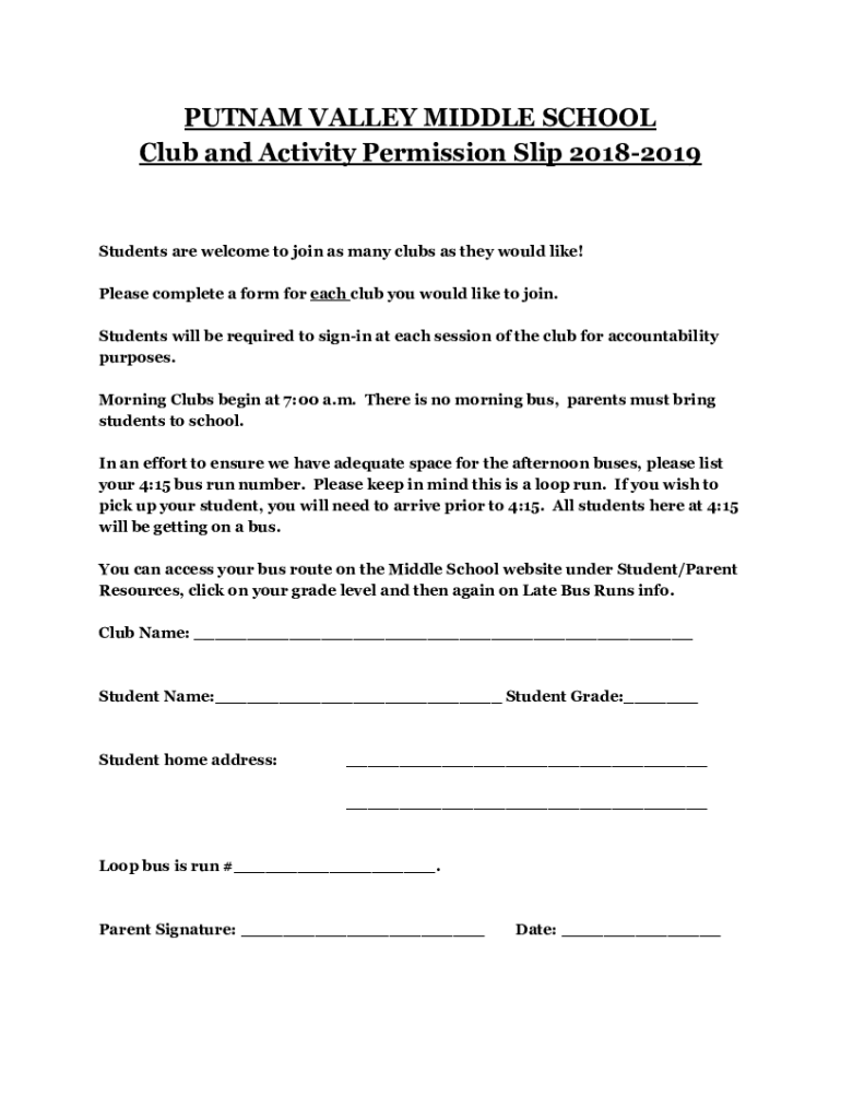 Fillable Online Homework Club Permission Slip (Google Form) / Home Fax ...