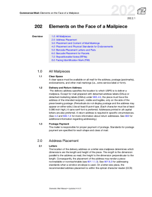 Fillable Online Barcode Placement Letters and Flats Fax Email Print ...