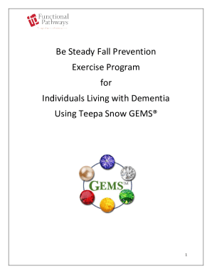 Fillable Online Be Steady Fall Prevention Exercise Program for ...
