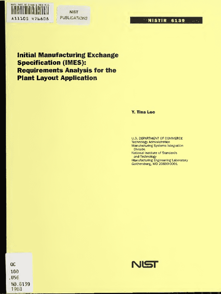 Fillable Online nvlpubs nist requirements analysis for the plant layout ...