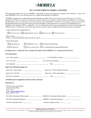 Fillable Online FSA ACCESS FORM TO MOHELA SYSTEMS Fax Email Print ...