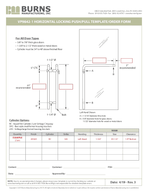 Fillable Online 459 FLUSH PULL TEMPLATE Fax Email Print - pdfFiller