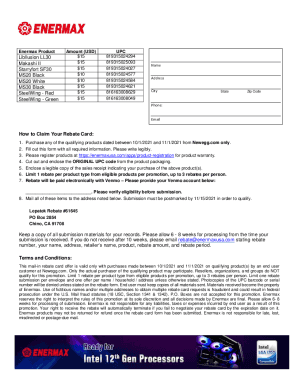 Fillable Online How to Claim Your Rebate Card: Keep a copy of all ...