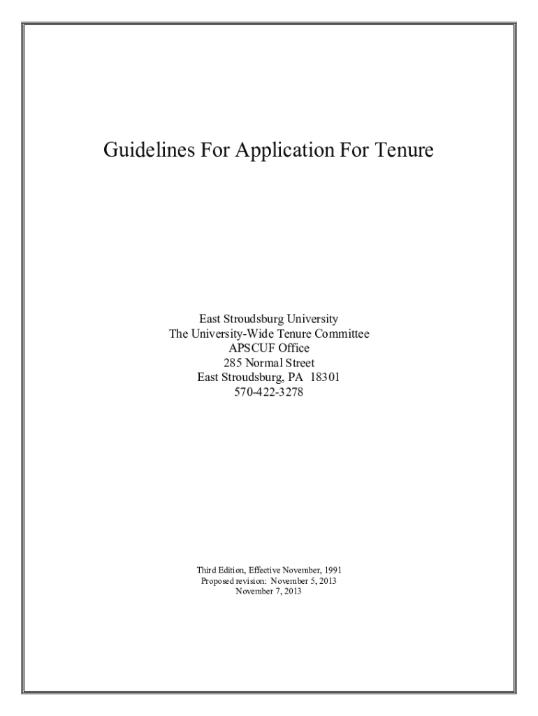 Fillable Online The University-Wide Tenure Committee Fax Email Print ...