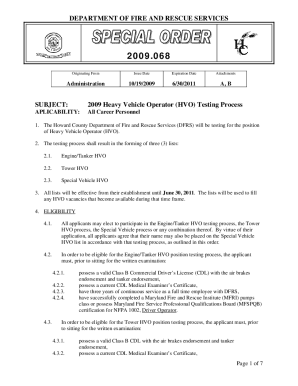 Fillable Online Heavy Vehicle Operator Testing Process: Rank Order List ...