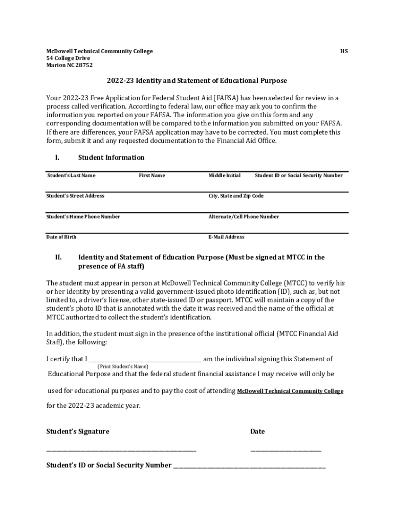 Fillable Online Your 2022-23 Free Application for Federal Student Aid ...