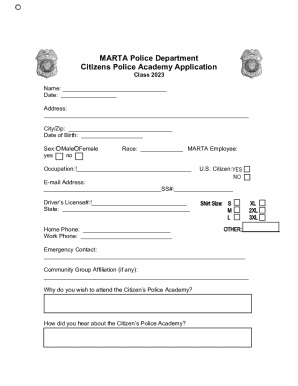 Fillable Online The Metro Atlanta Rapid Transit Authority Police ...