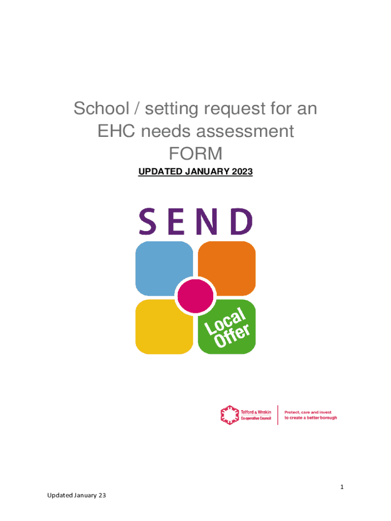 Fillable Online Making a request for an EHC needs assessment template ...
