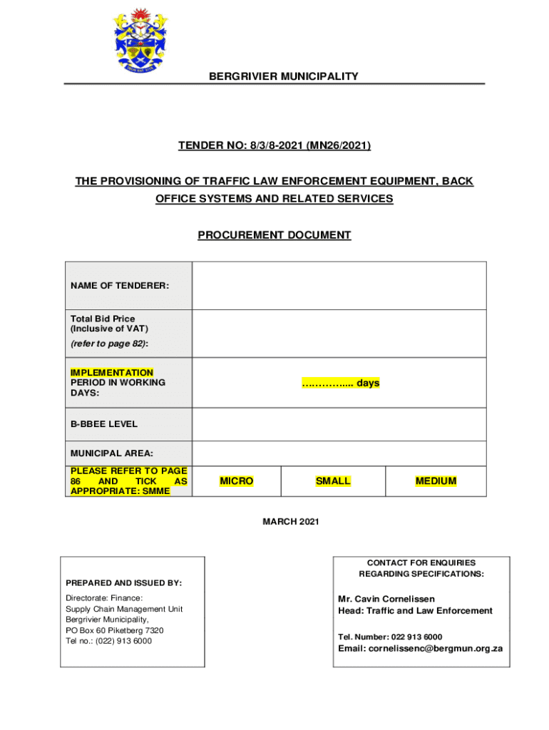 Fillable Online THE PROVISIONING OF TRAFFIC LAW ENFORCEMENT ... Fax ...