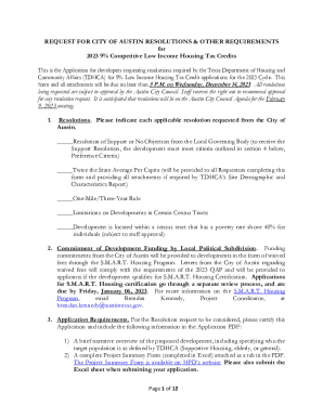 Fillable Online Community Affairs (TDHCA) for 9% Low Income Housing Tax ...