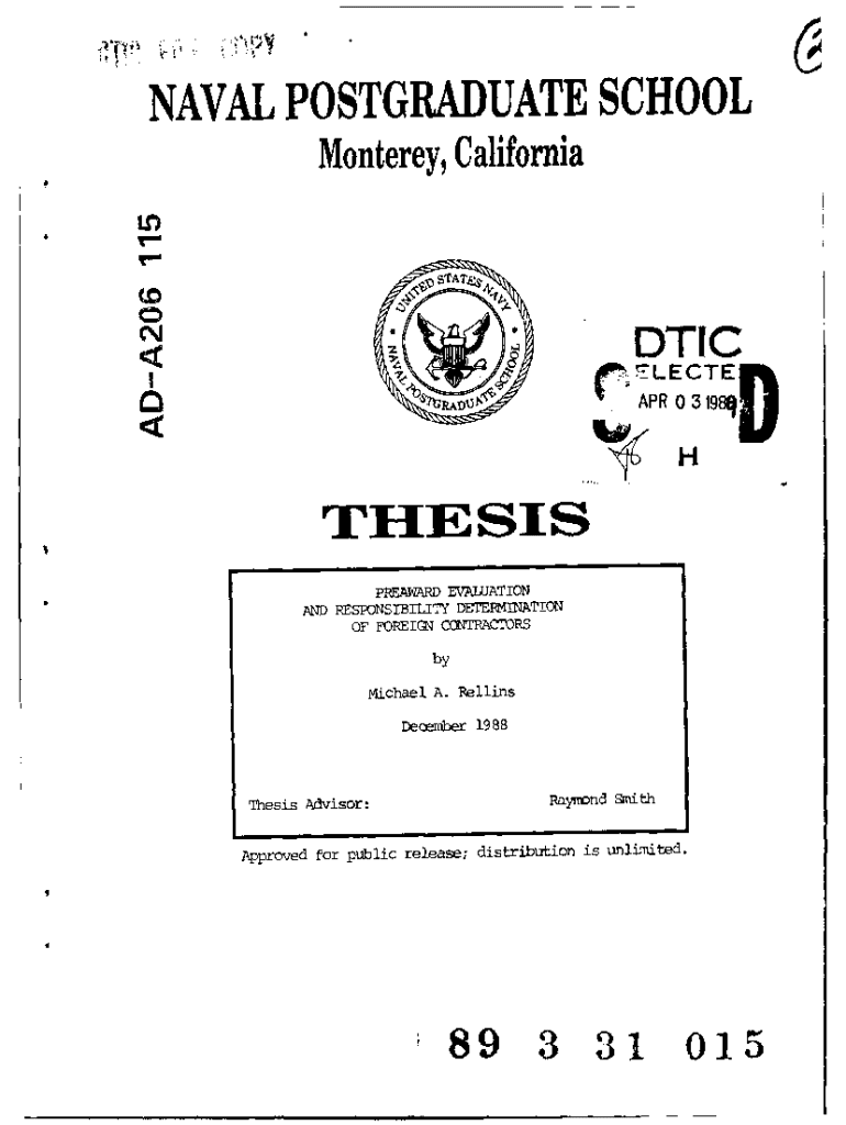 Fillable Online Preaward Evaluation and Responsibility Determination of ...