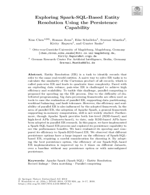 Fillable Online wwwiti cs uni-magdeburg Exploring Spark-SQL-Based Entity Resolution Using the ...