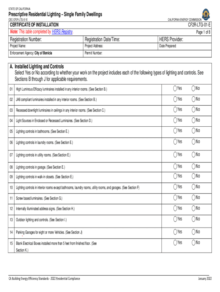 Fillable Online Prescriptive Residential LightingSingle Family ...