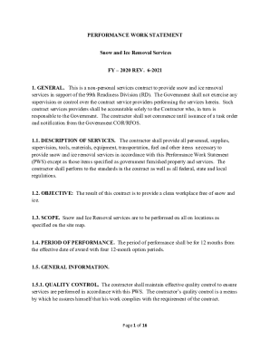 Fillable Online Attachment 0002 - Performance Work Statement (WV020 ...