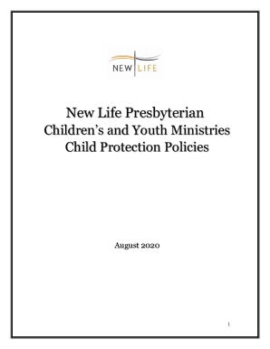 Fillable Online Johns Creek Presbyterian Church - Child Protection ...