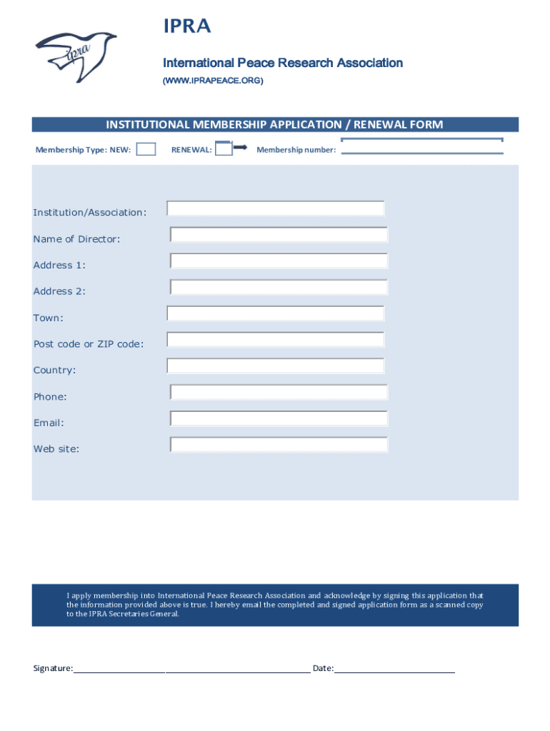 Fillable Online Member FormInstitution Fax Email Print - pdfFiller