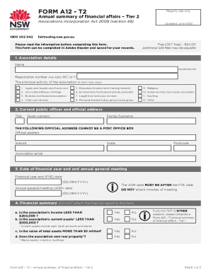 Fillable Online Form A6 Application to register change of objects or ...