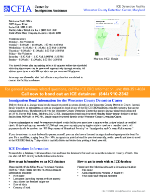 Fillable Online Worcester County Detention Center (ICE)-Inmate Locator ...