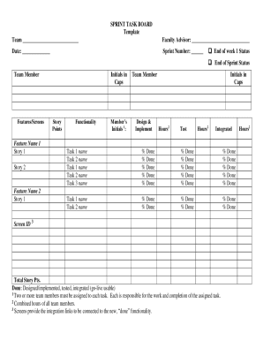Fillable Online athena ecs csus Trello Agile Sprint Board Template Fax ...