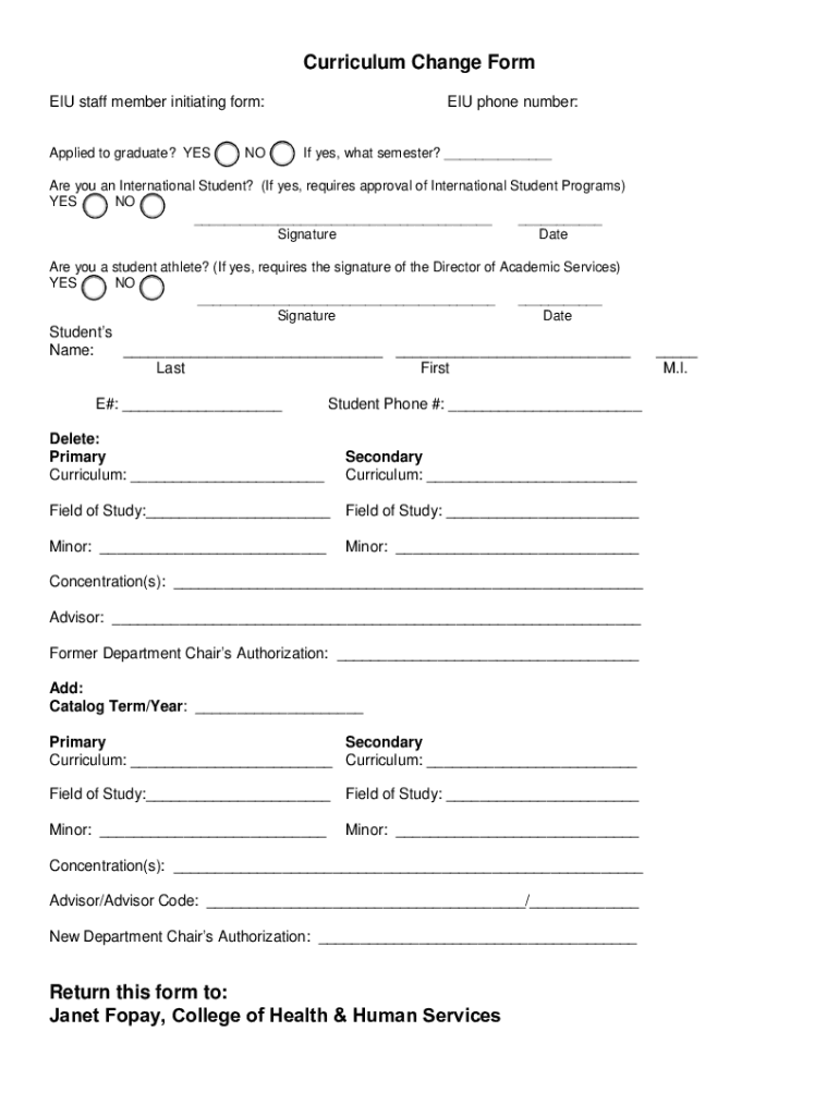 Fillable Online Graduate School - Change of Status Form Fax Email Print - pdfFiller