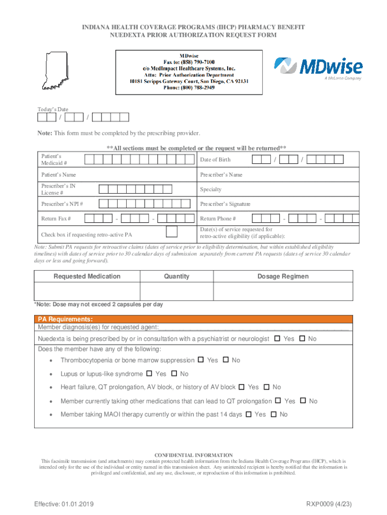 Fillable Online Indiana Health Coverage Programs (Ihcp) Pharmacy ...