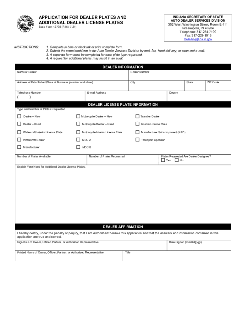 Fillable Online Title Affidavit Indiana - Fill Online, Printable ...