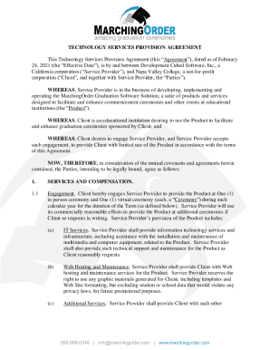Fillable Online technology services provision agreement Fax Email Print - pdfFiller